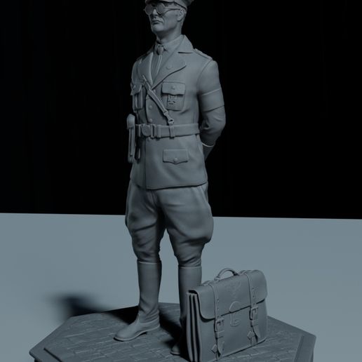 🗿 Mads Mikkelsen sculpture (Indiana Jones, Jurguen Voller ) + Luger P08, STL for 3D Printer・ STL ...