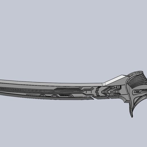 👼 Alita Battle Angel Damaskus Sword Movie Version Assembly・ STL File ...
