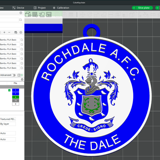 🗝️ National League Rochdale keychain badge color printable and ...