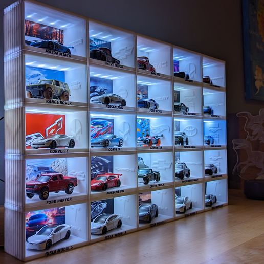 🚗 (ALL CARS) DIECAST CAR DISPLAY AND NIGHTLIGHT・ STL File for 3D ...