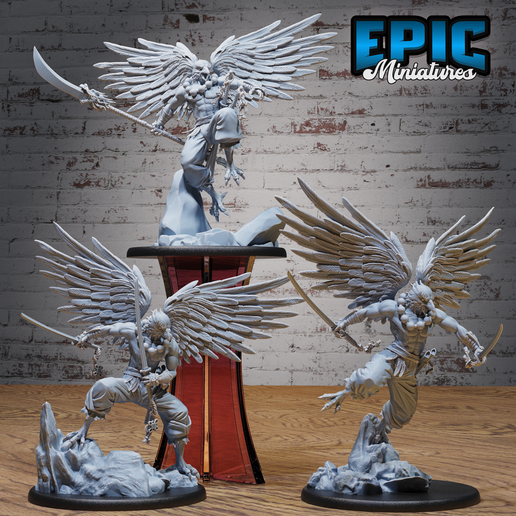 3D file Tengu Bird Folk Lord Set ‧ DnD Miniature ‧ Tabletop Miniatures ...