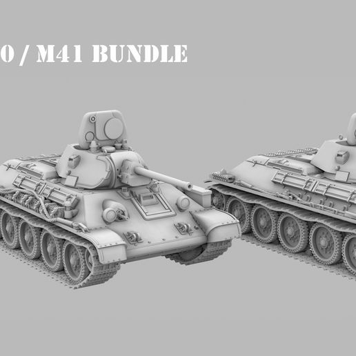 🇷🇺 T 34-76 M40 / M41 Bundle・ 3D File for 3D printing・Cults