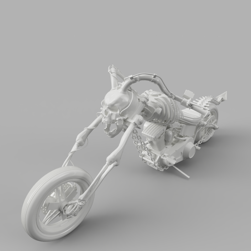 👻 Ghost Rider Chopper devil・Free STL File for ・Cults