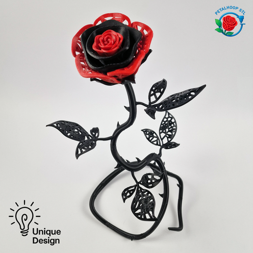 💐 Table Flower Rose STL File, 3D Print Forever Flower, Digital ...