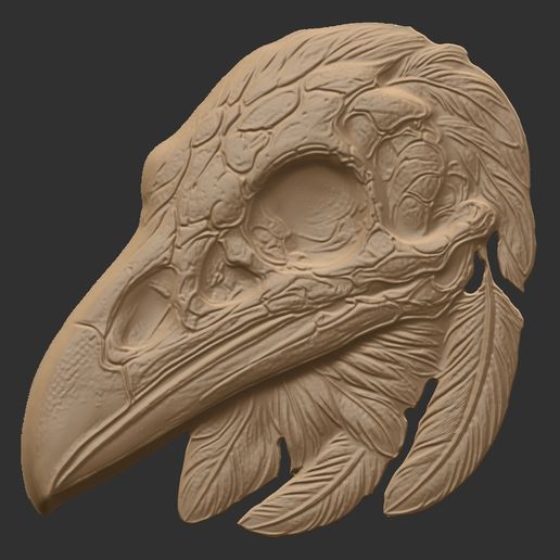 STL file Bird skull cnc model 🐦 (OBJ)・3D printing model to download・Cults