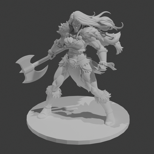 ♀️ Female Barbarian・ STL File for 3D printing・Cults