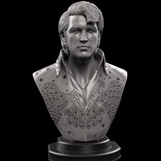 👤 Buste d'Elvis Presley・Fichier STL pour Impression 3D・Cults