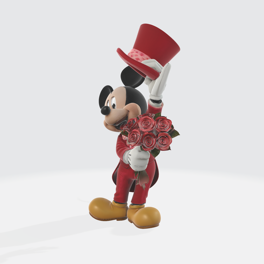 🐁 Mickey Mouse Valentine 3D Printable Model | Cute Disney Character ...