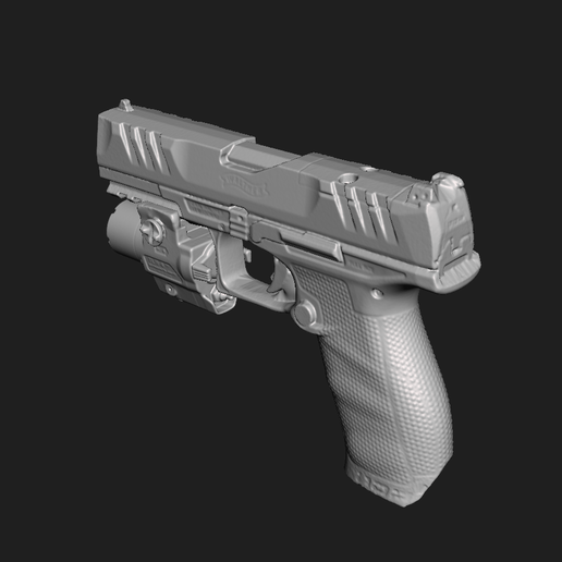 🩻 Walther PDP 4.5 Streamlight TLR 4 Real Size 3D Scan Gun Mold・ STL ...