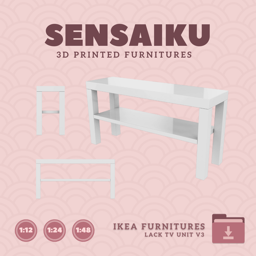🏢 Miniature Replica LACK TV Unit for Miniature Dollhouse - IKEA (1:12 ...