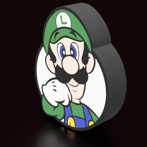 🗺️ Luigi mario world light box・Free 3MF File for 3D printing・Cults