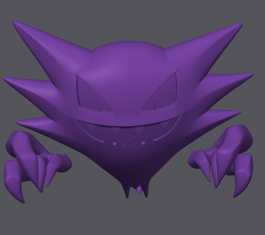 🐉 Monochrome pokemon figure Haunter #093・ 3MF File for 3D printing・Cults