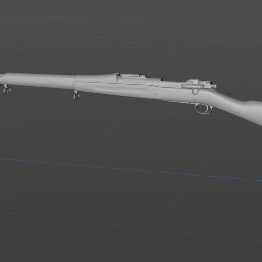 OBJ file Digital model of the US Springfield M1903-1 rifle 🗺️ ・Template ...