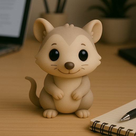🐀 Cute Rat - Kawaii Animals Collection・ STL File for 3D printing・Cults