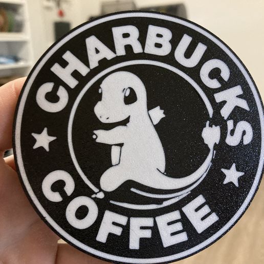 STL file Pokemon Charbucks coffee coaster 🐉 (3MF)・Model to download and ...