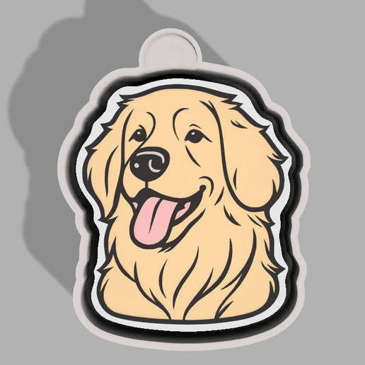 🐶⭐ Golden Retriever – Freshie, Keychain, Resin & Candle Mold・ STL File ...