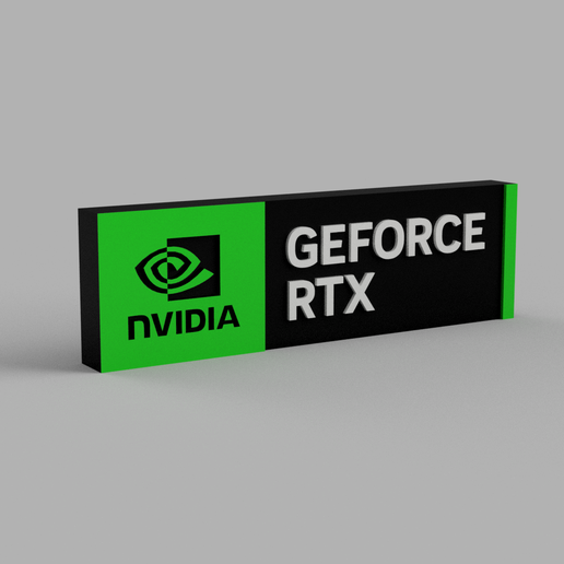👽 Nvidia RTX Logo・ 3D File for 3D printing・Cults
