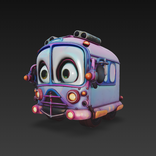 🚌 cyberpunk bus・ STL File for 3D printing・Cults