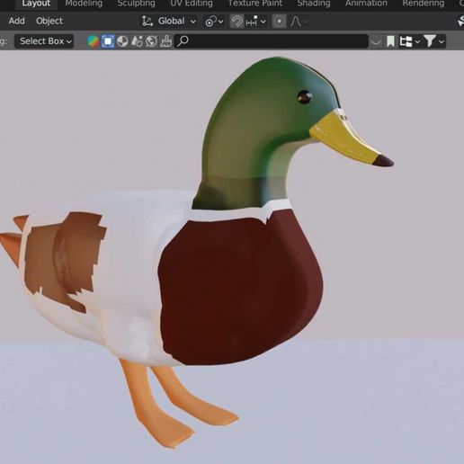 3D file Duck made with Blender 🦆 ・3D printing design to download・Cults