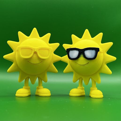 🕶️ Sunny Sam the sunglasses sun figurine・Free STL File for 3D printing ...