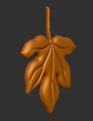 👾 Fig leaf relief・ OBJ File for 3D printing・Cults