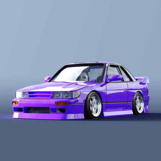 🚗 Nissan S13 silvia BN Sports. Cartoon style model kit・ 3D File for 3D ...