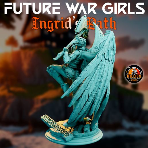 🐦 Ingrid Ravenson - Raven-Form Valkyrie | 32mm Spirit Warrior Miniature ...