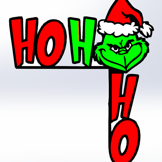 STL file Grinch with "HOHOHO" Text for Door Corner 🚪 ・3D printing idea ...
