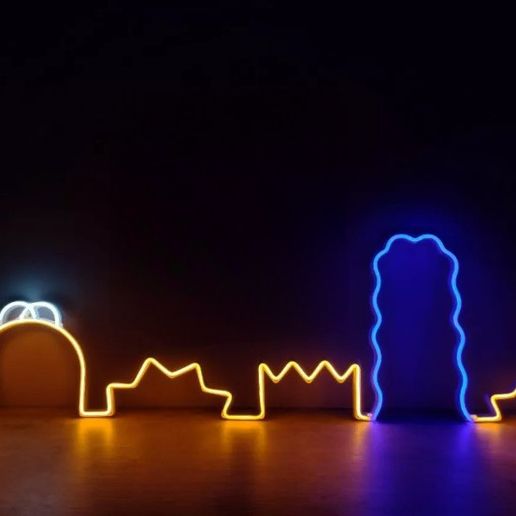 🪞 The Simpsons NEON LED・ STL File for ・Cults