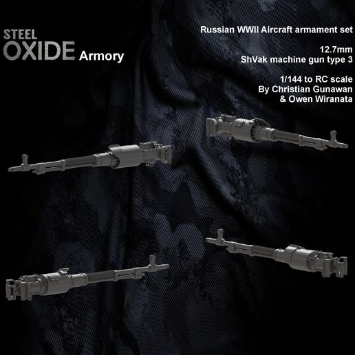 STL file Soviet WWII SHVAK 12.7mm aircraft machine gun type 3 ️ ・3D ...