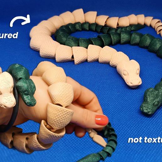 🐍 Flexi Python Snake 50cm long・Free STL File for 3D printing・Cults