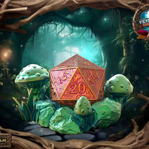 🍄 Feymoon D20 Display・ STL File for 3D printing・Cults