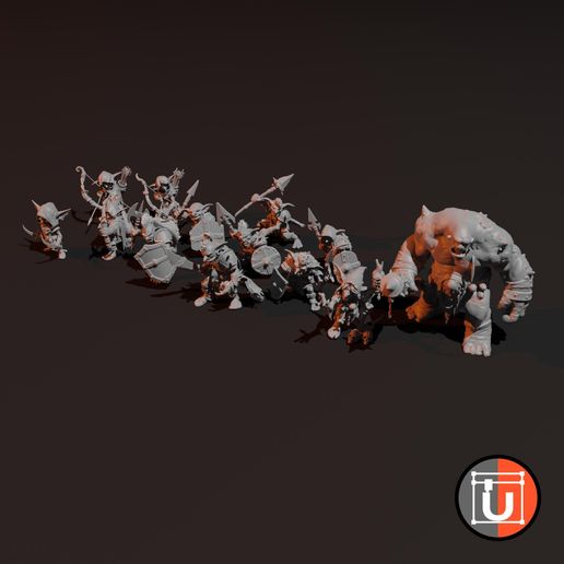 👺 250P Goblin Army for Age of Fantasy: Skirmish・Free STL File for 3D printing・Cults