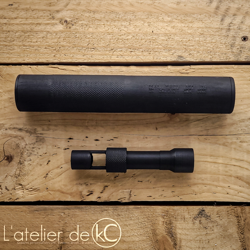 🔫 Airsoft muzzle brake SPR mk12 and silencer OPS 12th - complete set ...