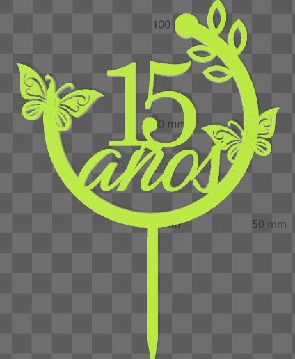 Archivo STL Topper 15 años 👽 ・Diseño de impresión en 3D para descargar ...