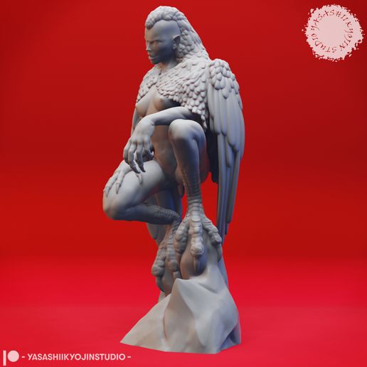 🎲 Harpy - Perched - Tabletop MIniature (Pre-Supported STL)・ 3D File for ...