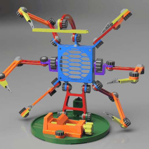 🚉 Solder station - third hand - helping hand v3・Free STL File for ・Cults