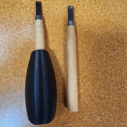 🪵 Mini Wood Carving Chisel Ergonomic Grip Handle And Stand・Free 3D File ...