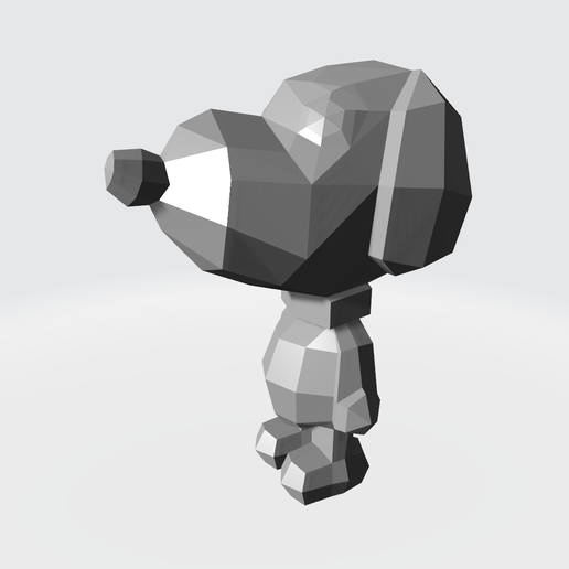 🐕 Snoopy low poly・Archivo STL para Impresión 3D・Cults