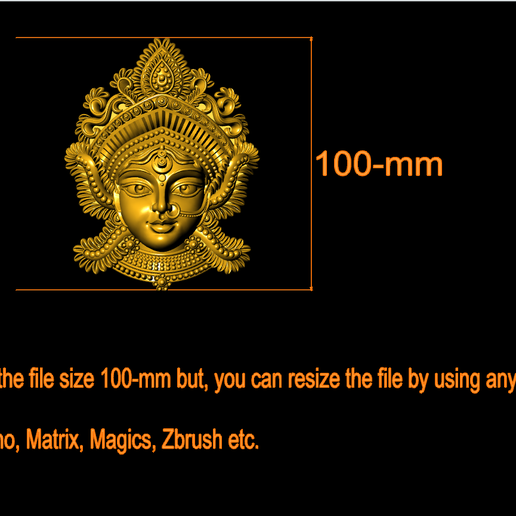 STL file Durga Face Statue File 📁 (OBJ)・3D print design to download・Cults