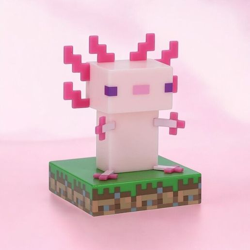🦎 minecraft axolotl・ STL File for 3D printing・Cults