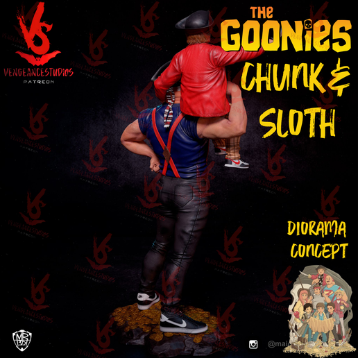 🦥 Sloth and Sloth and Chunk The Goonies・ 3D File for 3D printing・Cults