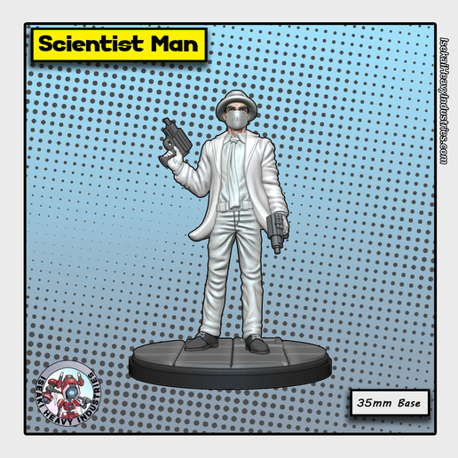 🧑‍🔬 Scientist Man・ 3D File for 3D printing・Cults