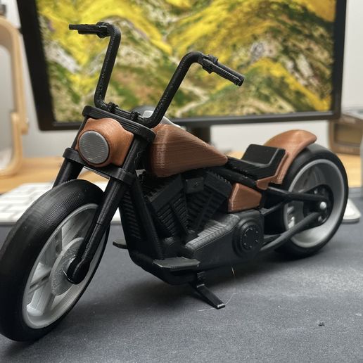 3D printable Harley Davidson - Custom Fat Boy Style • made with ...