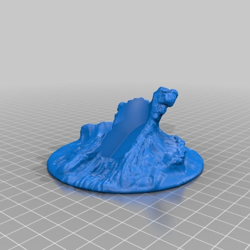 🌊 Benchy at Sea | Wave Display・Free STL File for ・Cults