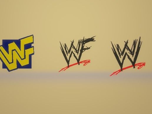 👨‍🎨 wwe and wwf 4 logos・ STL File for ・Cults