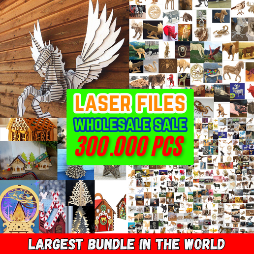 🐉 300k Laser Cut Files Mega Bundle - 3D 2D CNC Designs in Svg, Dxf, Cdr ...