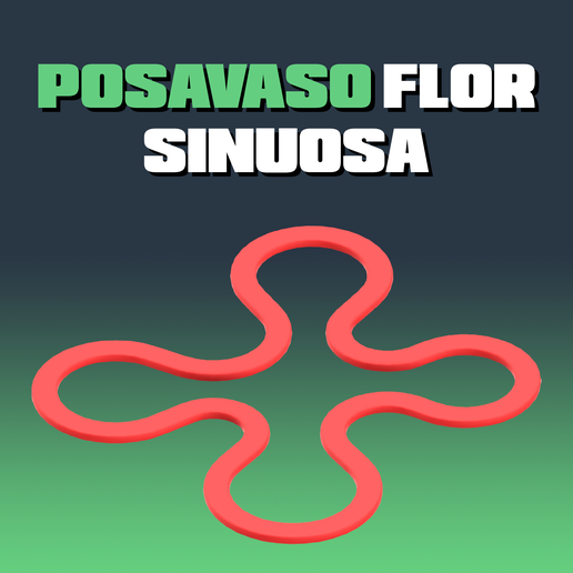 💐 Sinuous Flower Posavaso・ STL File for 3D printing・Cults