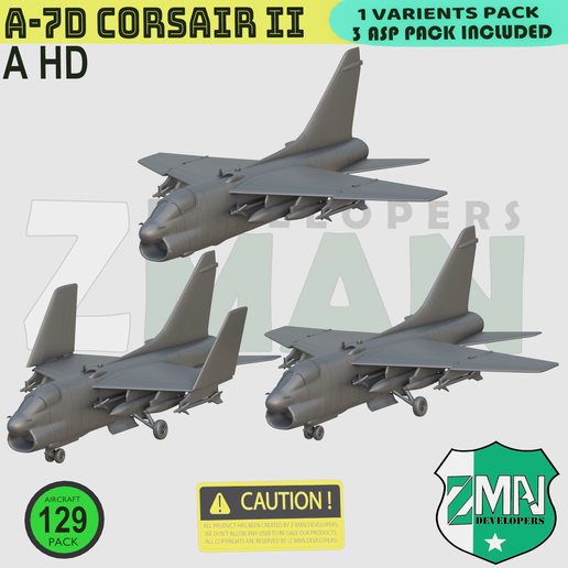 🚗 A-7D CORSAIR-II (V1)・ STL File for 3D printing・Cults