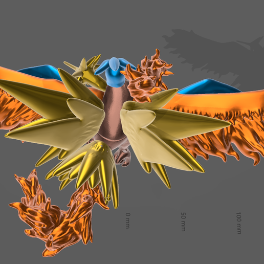 🐉 Articuno, Zapdos, Moltres Fusion・ 3D File for 3D printing・Cults